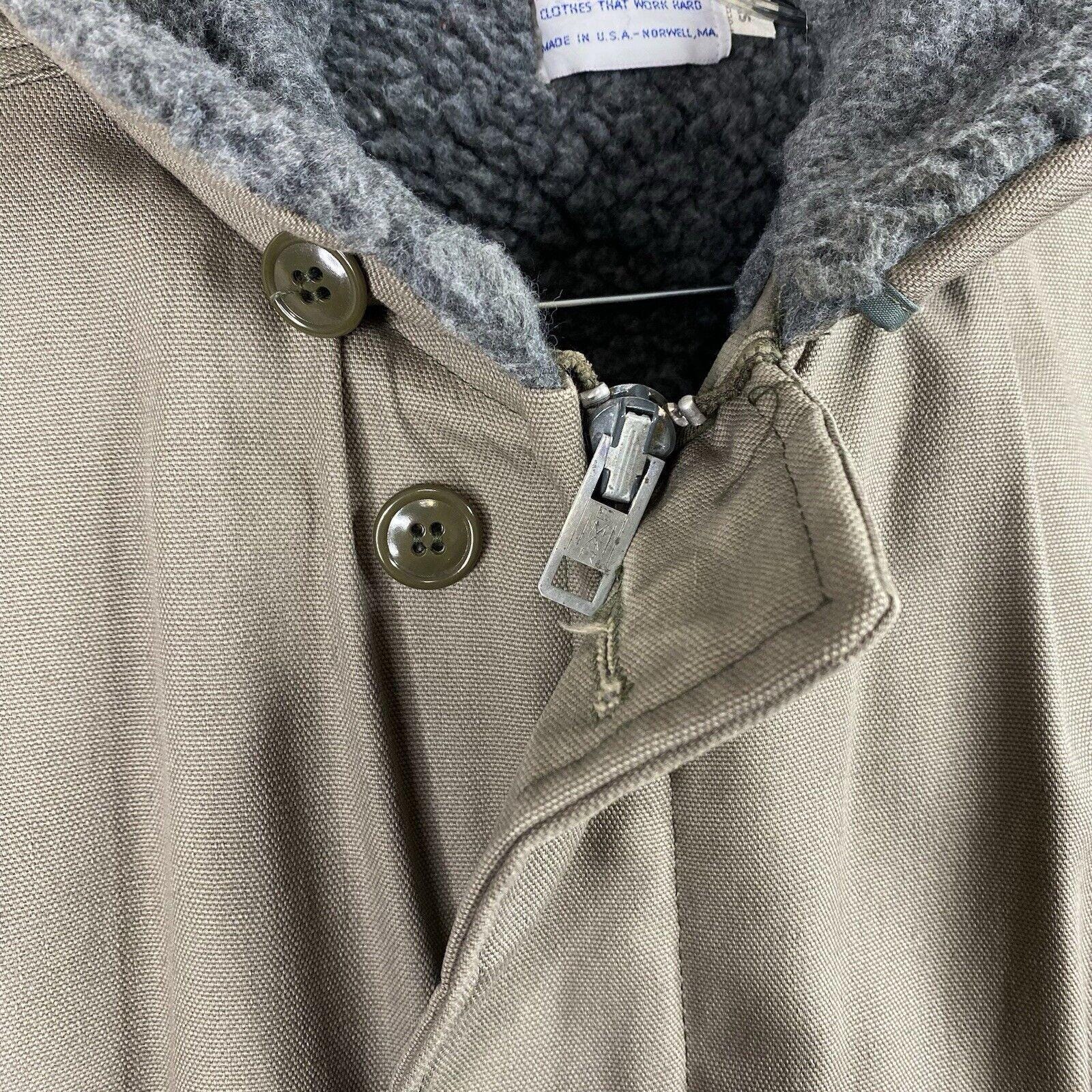 Vintage Wearguard Jacket Mens 42 Field Barn Chore Coat Sherpa Lined USA ...