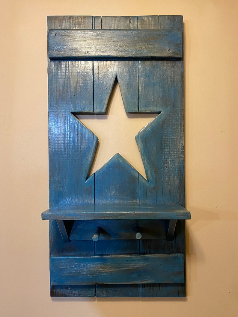 Decorative Shelves, Denim Days- Blue Star Shelf - Etsy