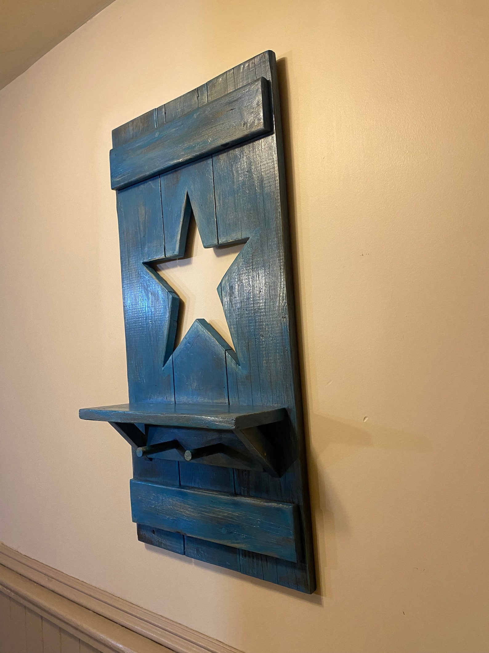 Decorative Shelves, Denim Days- Blue Star Shelf - Etsy