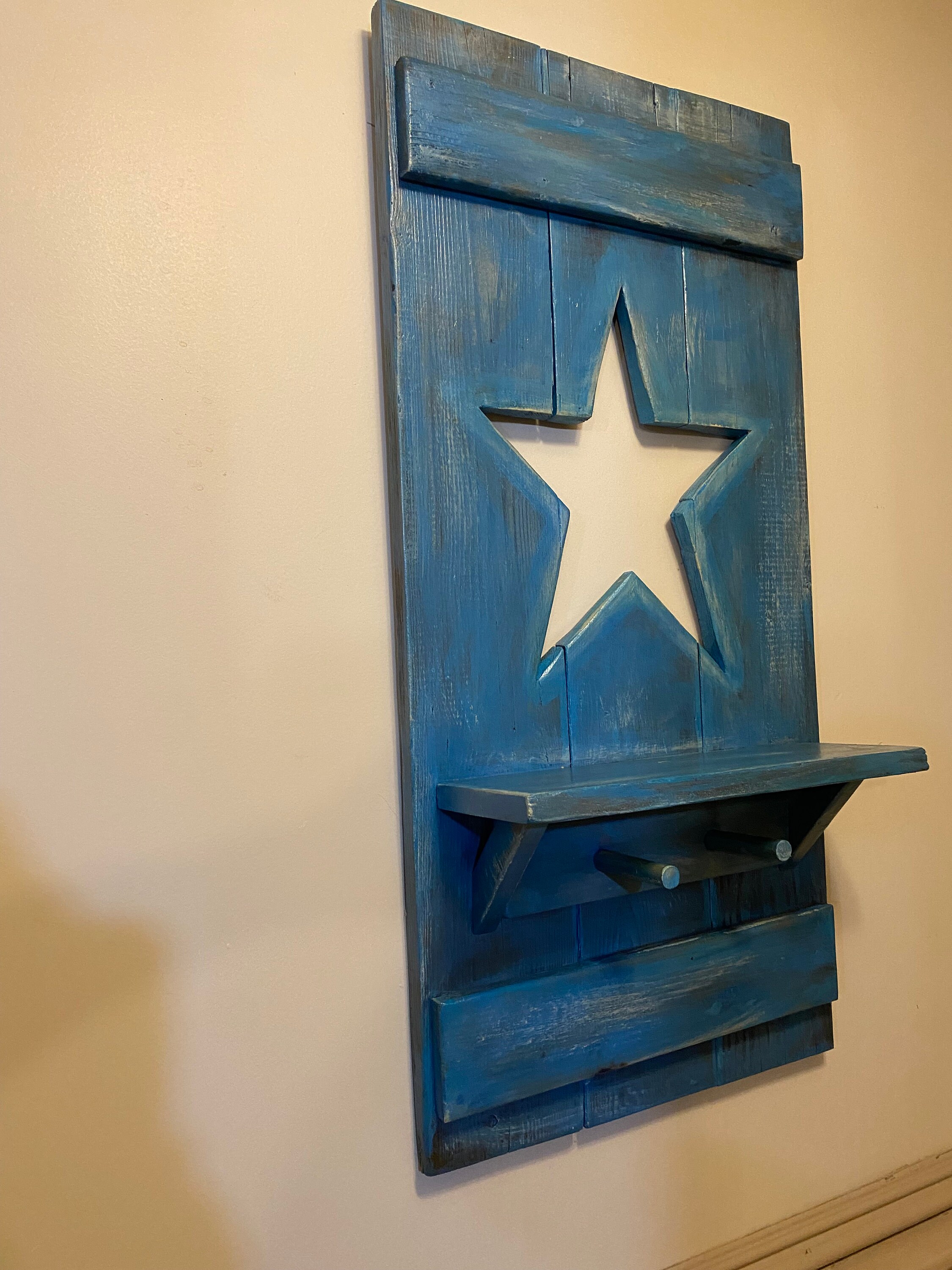 Decorative Shelves, Denim Days- Blue Star Shelf - Etsy