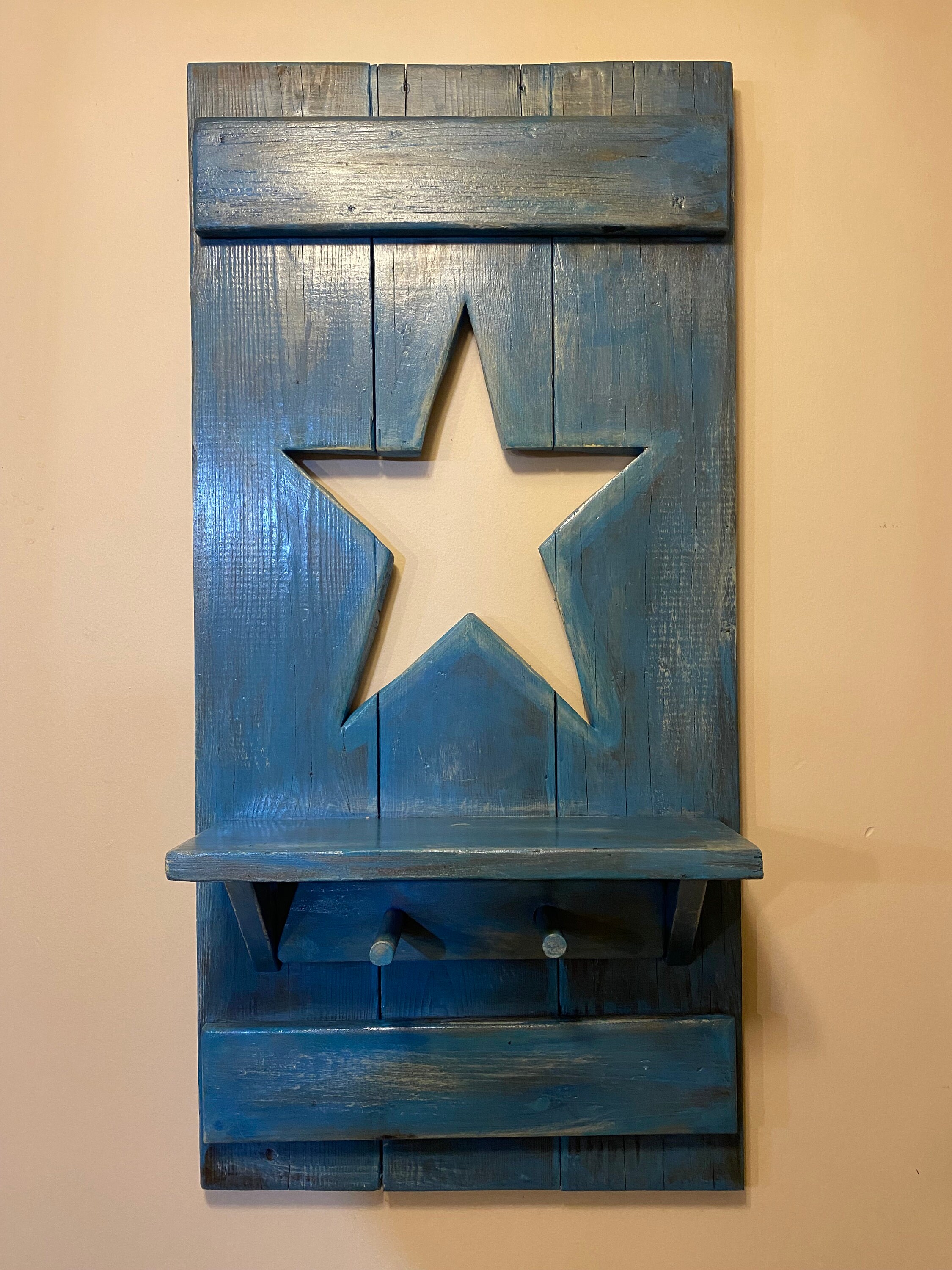Decorative Shelves, Denim Days- Blue Star Shelf - Etsy