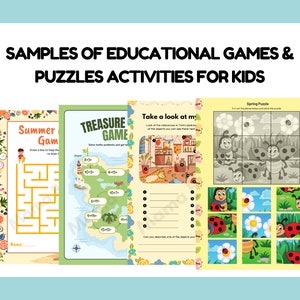 100+ Summer Kids Activities, Printable Activity Bundle, Coloring Pages ...