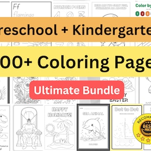 Coloring Book | Whole Shop Bundle 100+ Coloring Sheets | Preschool ...