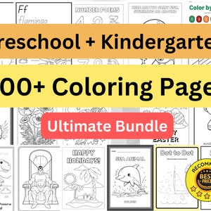 100+ Summer Kids Activities, Printable Activity Bundle, Coloring Pages ...