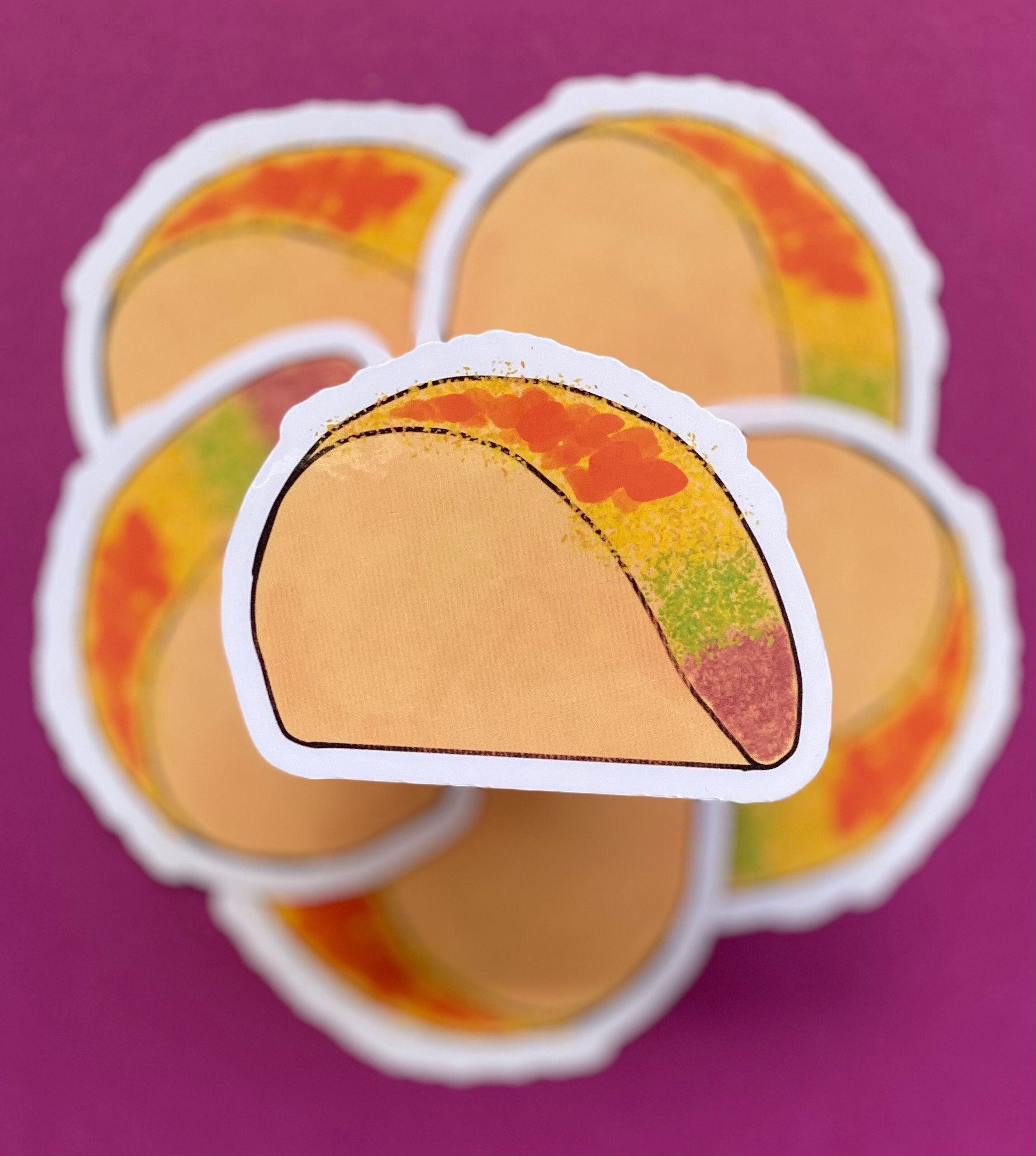 Taco Sticker, Taco Tuesday Sticker, Vinyl Sticker, Laptop Sticker ...