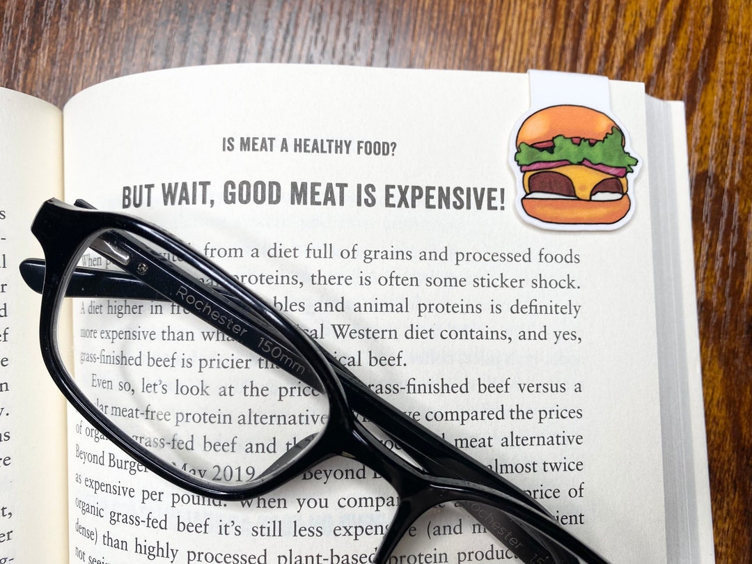 Cheeseburger Magnetic Bookmark – Fun Food Lover Book Mark, Gift for ...