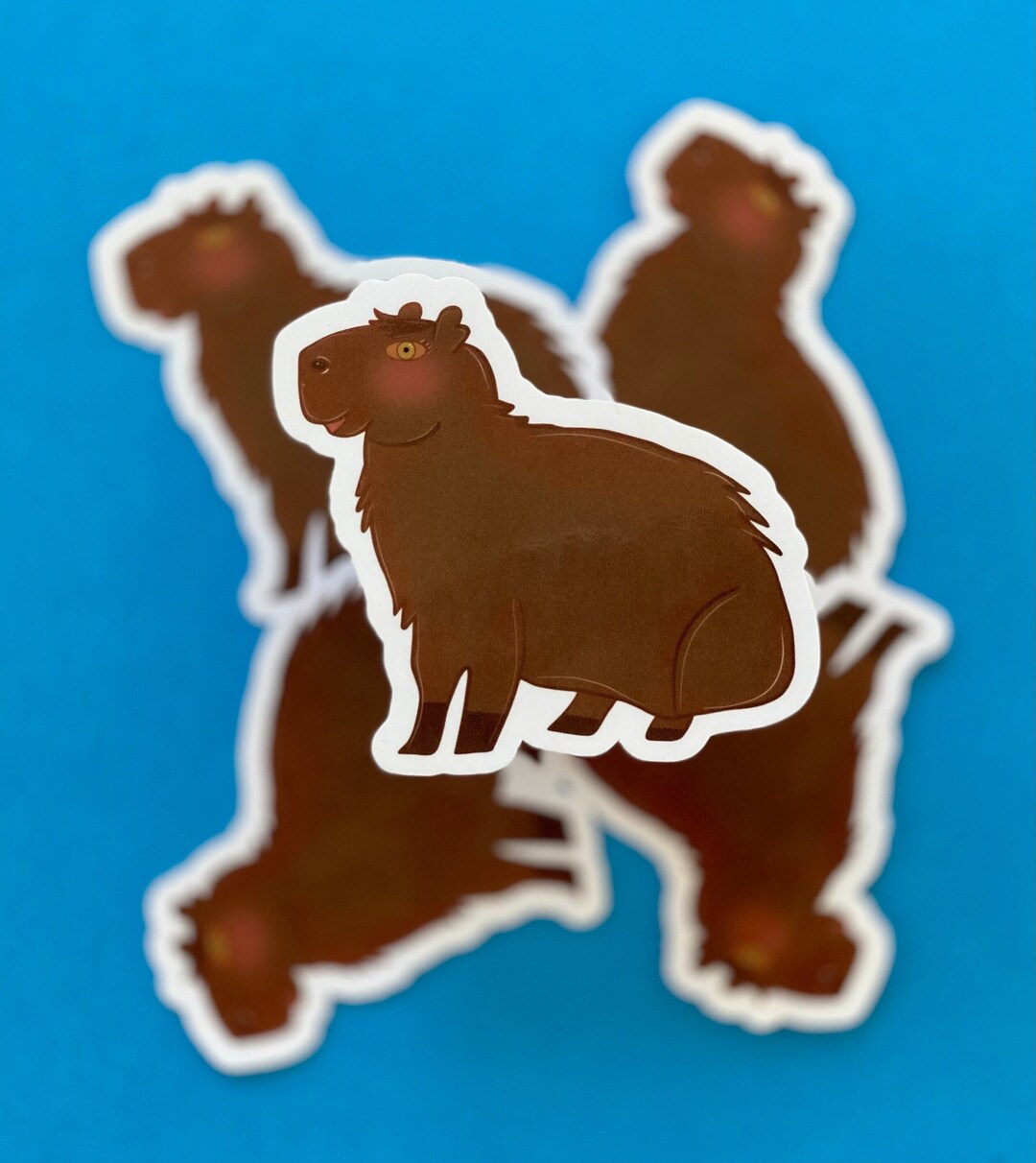 Capybara Sticker, Cute Capybara Sticker, Capybara, Vinyl Sticker ...