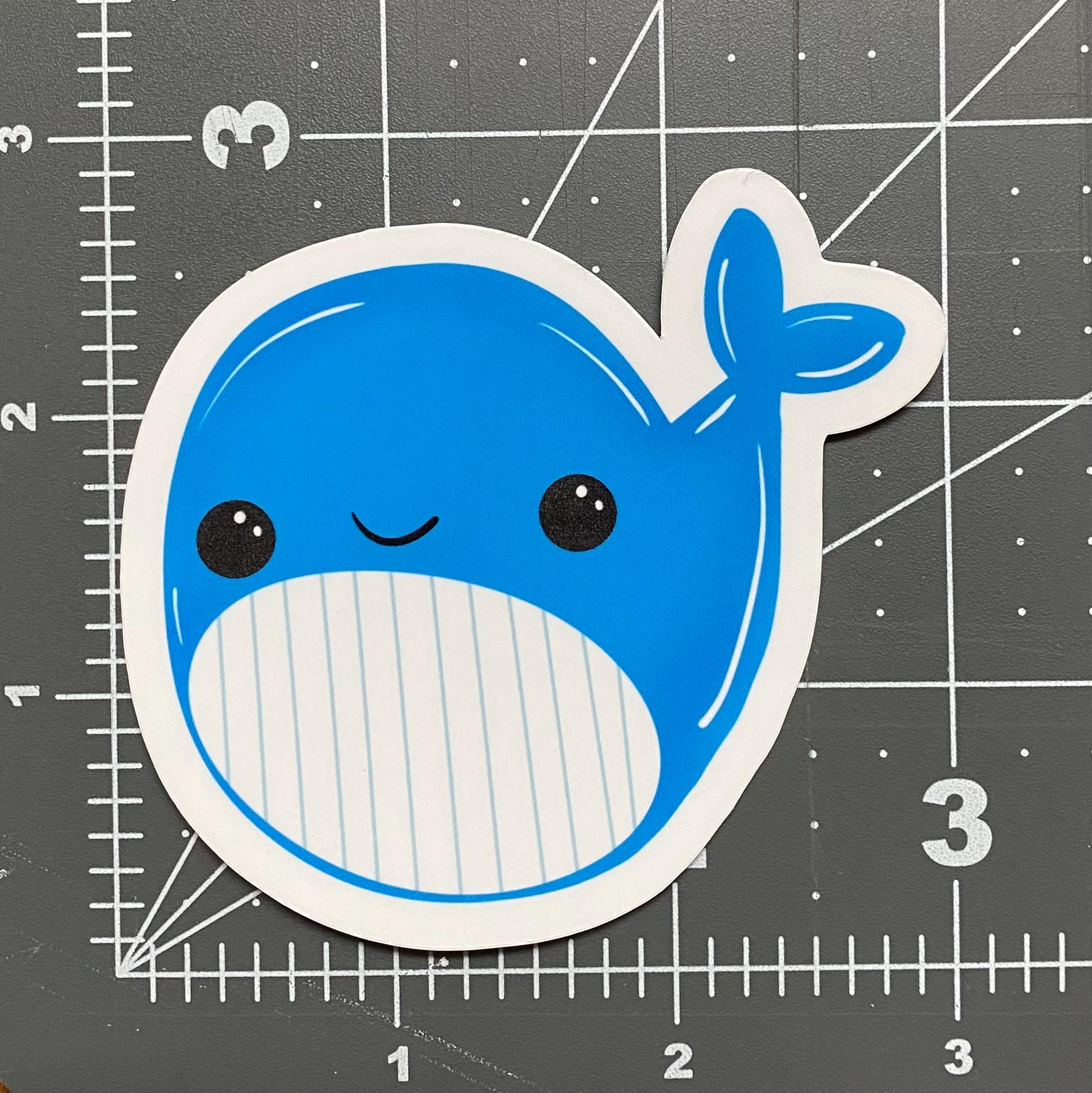 Blue Whale Sticker, Ocean Animal Decal - Etsy