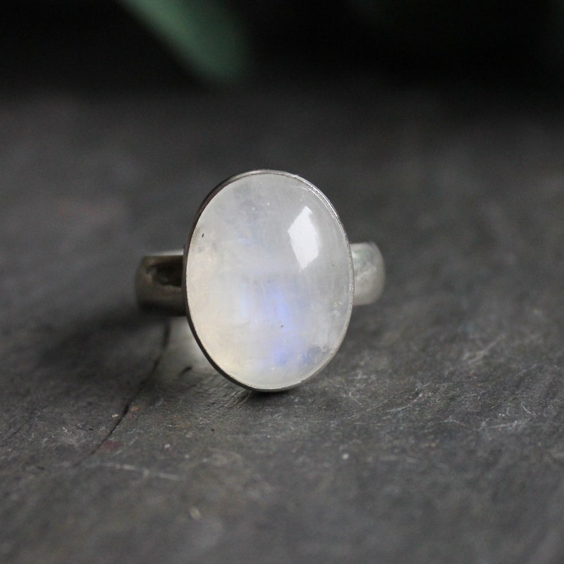 Large Moonstone Ring - Etsy
