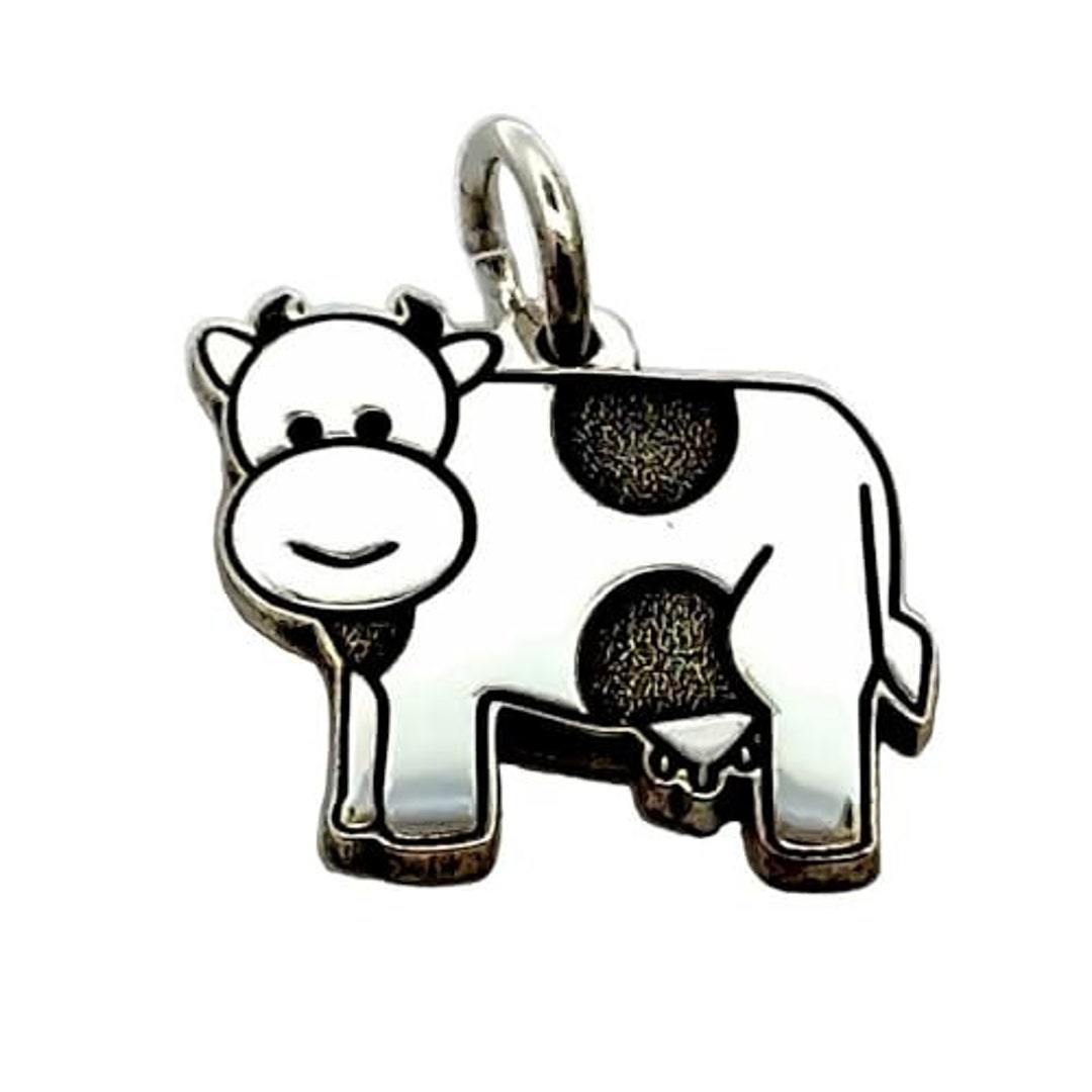 Cow Charm in Sterling Silver BCJ1060 - Etsy