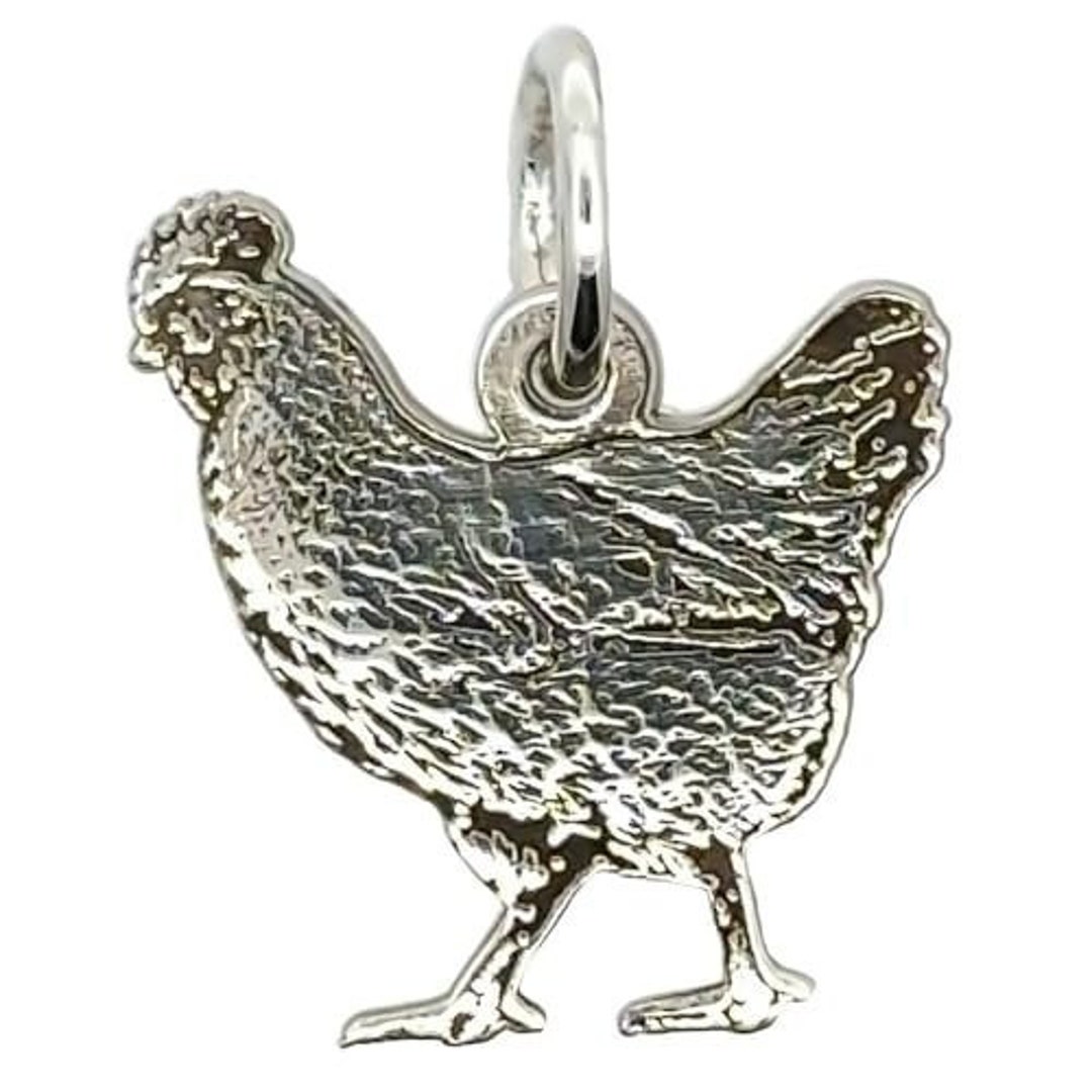 Chicken Charm in Sterling Silver BCJ1022 - Etsy