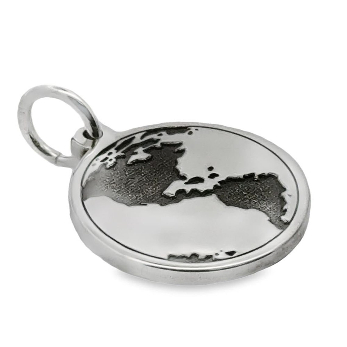 World Globe Charm in Sterling Silver BCJ1082 - Etsy