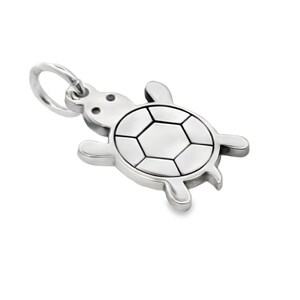 Sea Turtle Charm in Sterling Silver BCJ1073 - Etsy