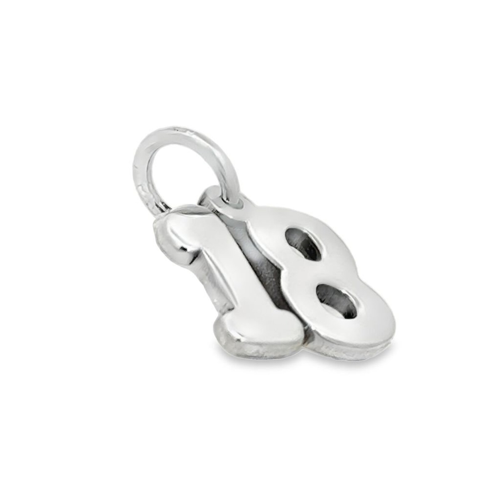 Number Eighteen 18 Charm in Sterling Silver BCJ1177 - Etsy