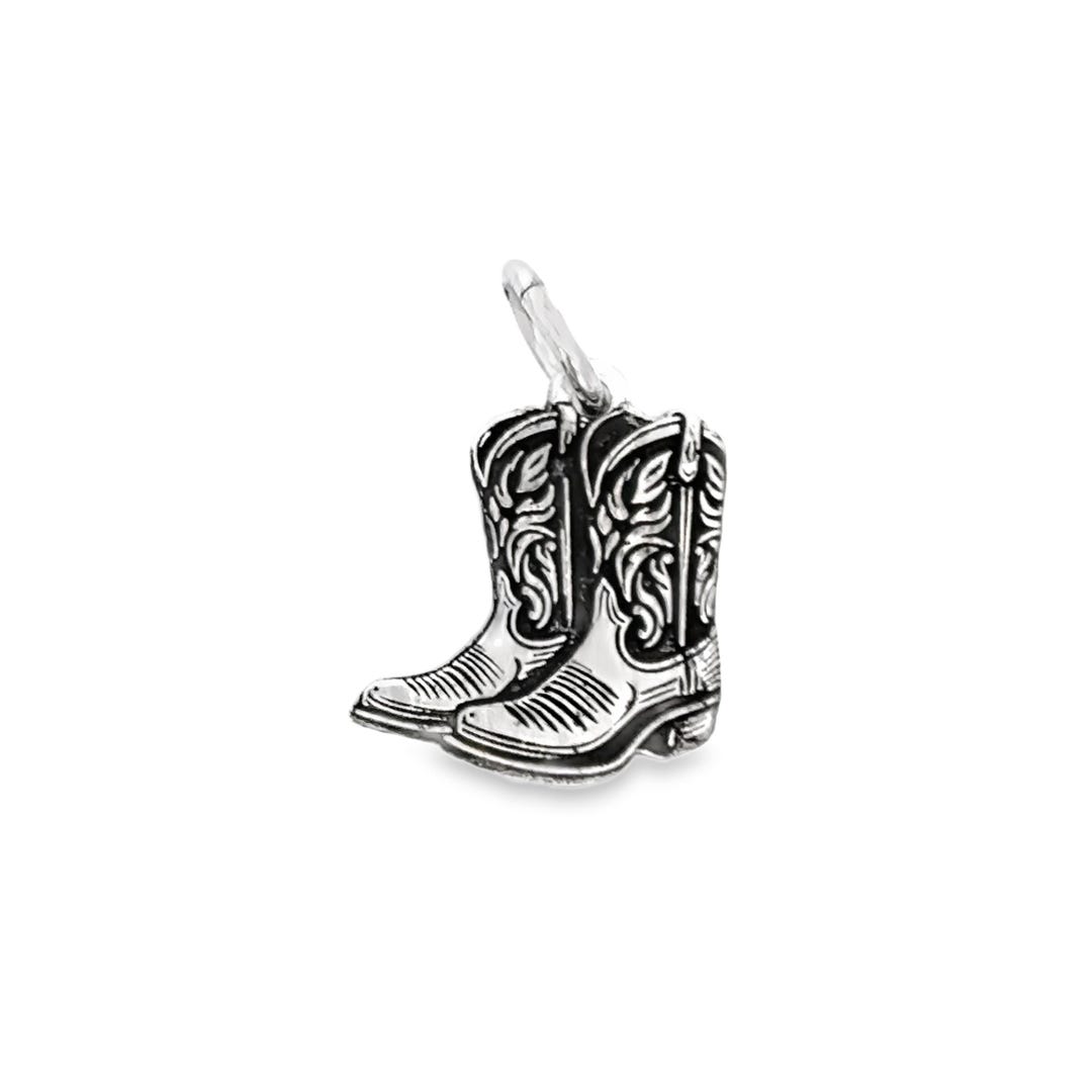 Cowboy Boots Charm in Sterling Silver BCJ1202 - Etsy