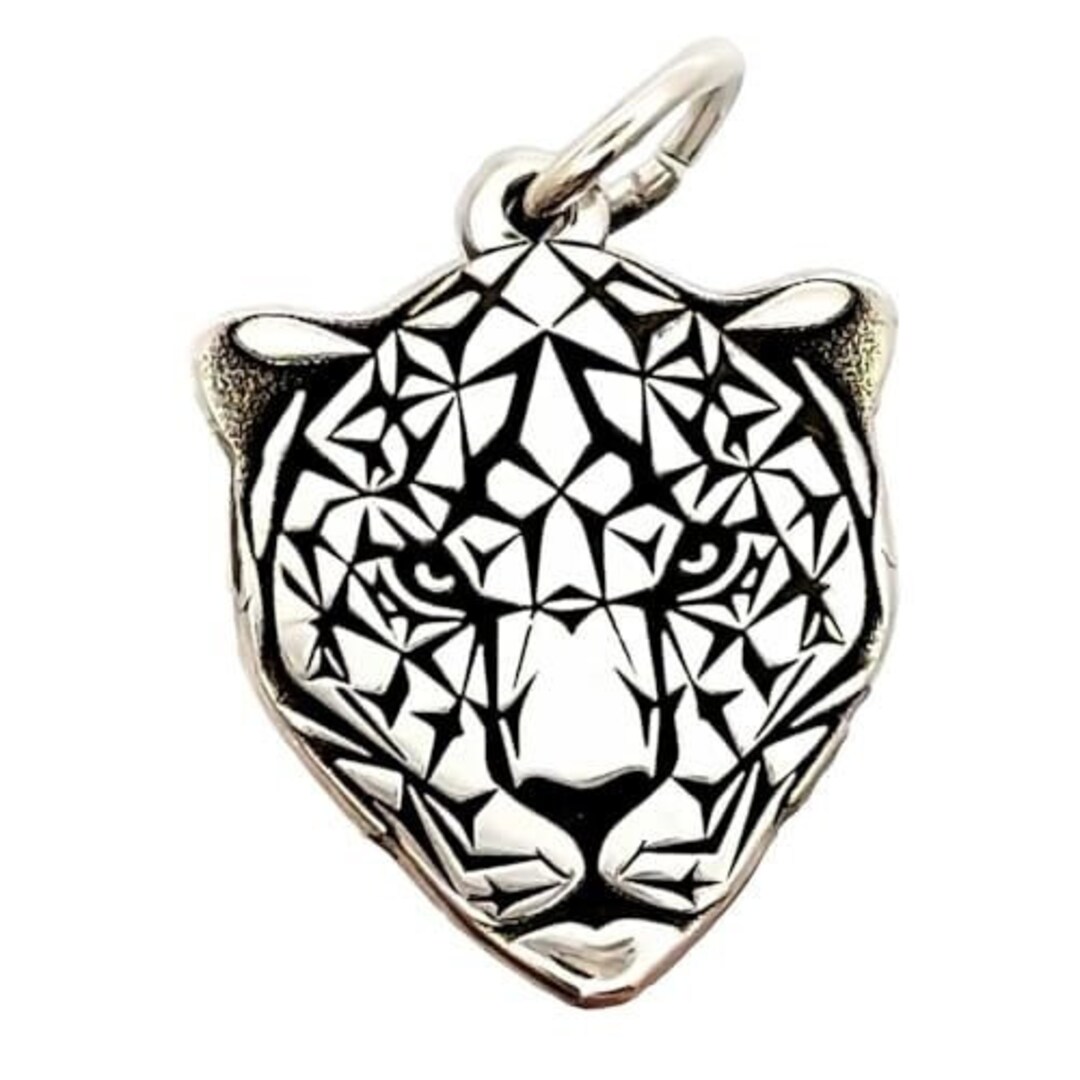 Tiger Head Charm in Sterling Silver BCJ1096 - Etsy
