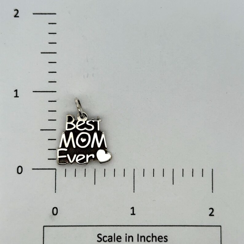 Best Mom Ever Charm in Sterling Silver BCJ1135 - Etsy