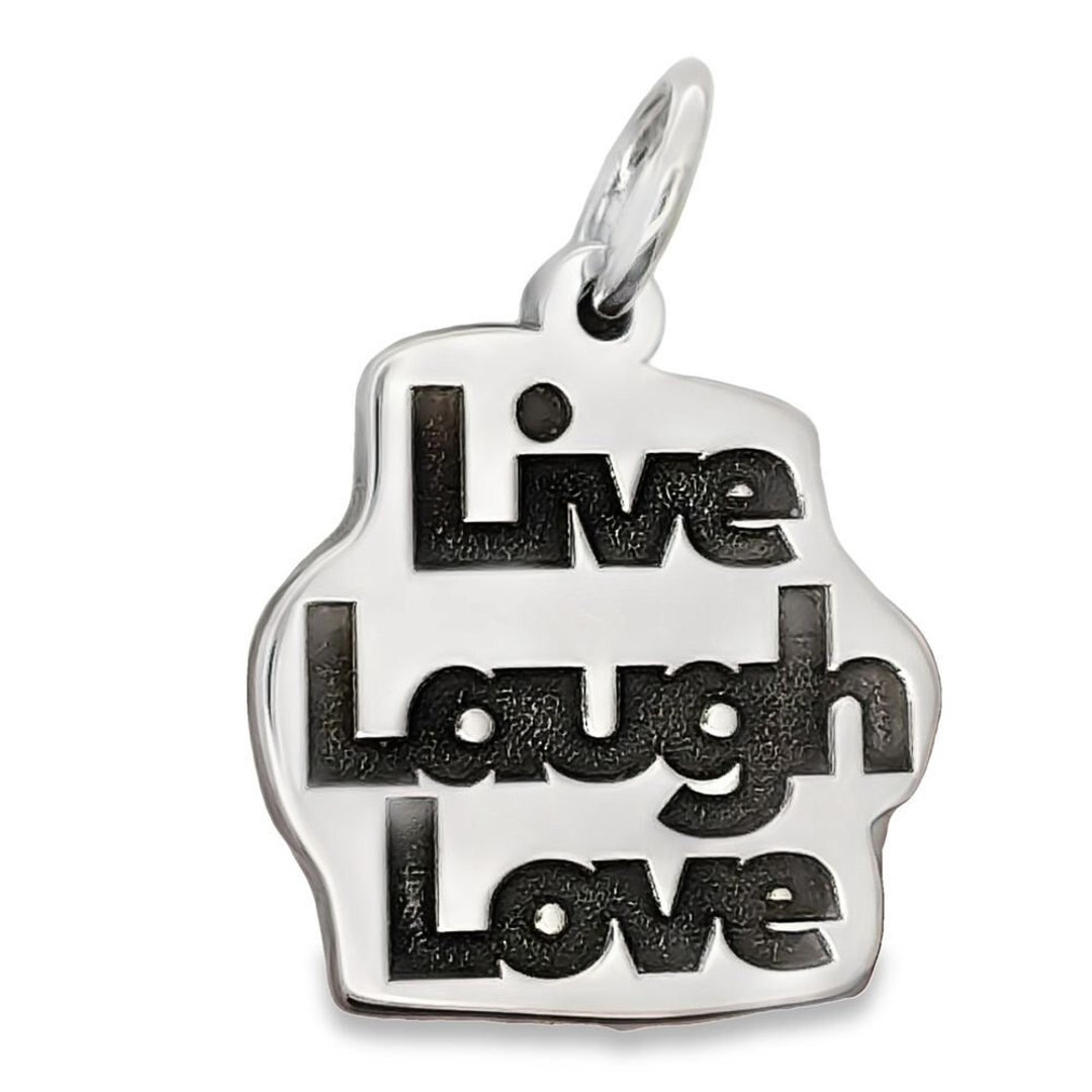 Live Laugh Love Charm in Sterling Silver BCJ1074 - Etsy