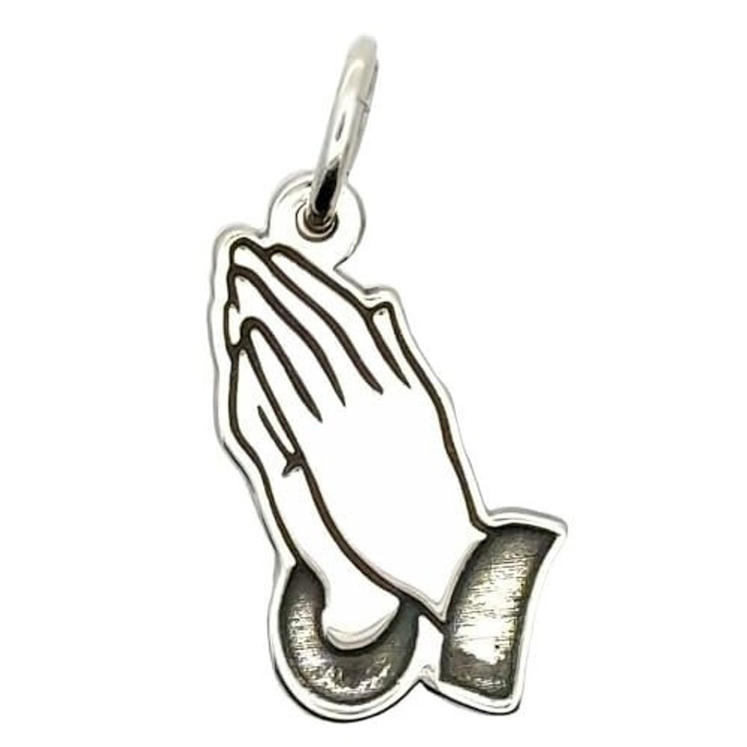 Praying Hands Charm in Sterling Silver BCJ1012 - Etsy