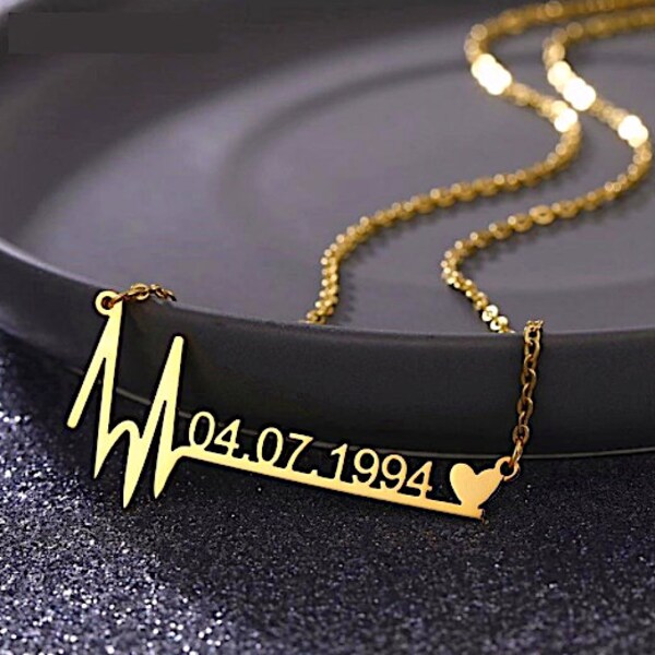 Heart Beat Necklace - Etsy