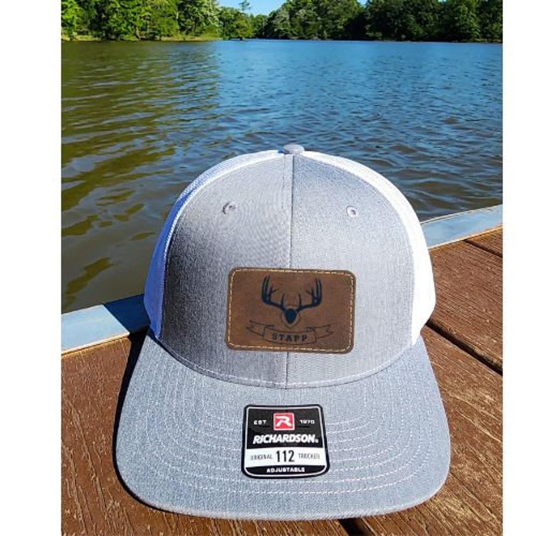 Deer Antler Hat, Custom Leather Patch Hat, Custom Logo Hat, Richardson ...