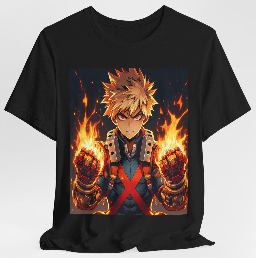 Katsuki Bakugou T-shirt,japanese Anime Shirt,graphic Tee,anime Lovers ...