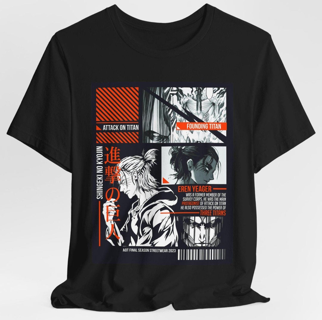 Eren Yeager Anime T-shirt, Bella Canvas Unisex Jersey Short Sleeve Tee ...