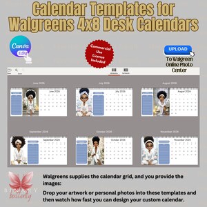 Walgreens 4x8 Desk Calendar Templates | Canva Editable Calendar Kit ...