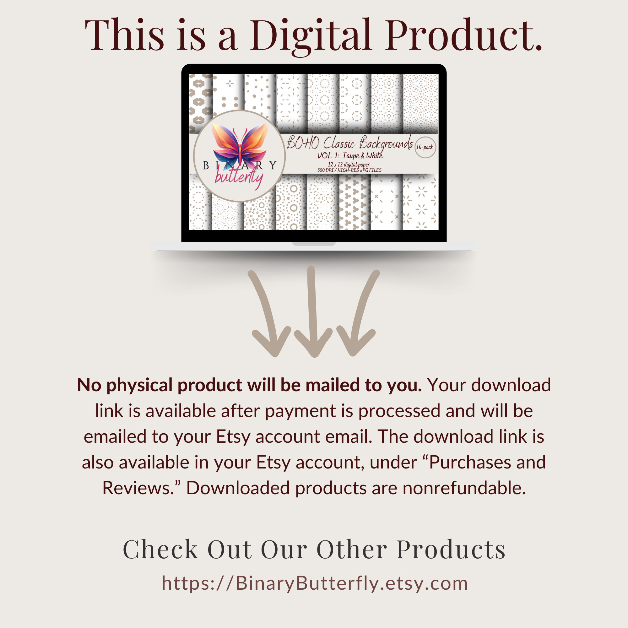 16 Pack BOHO Digital Paper Seamed and Seamless Patterns 12x12 Inch High ...