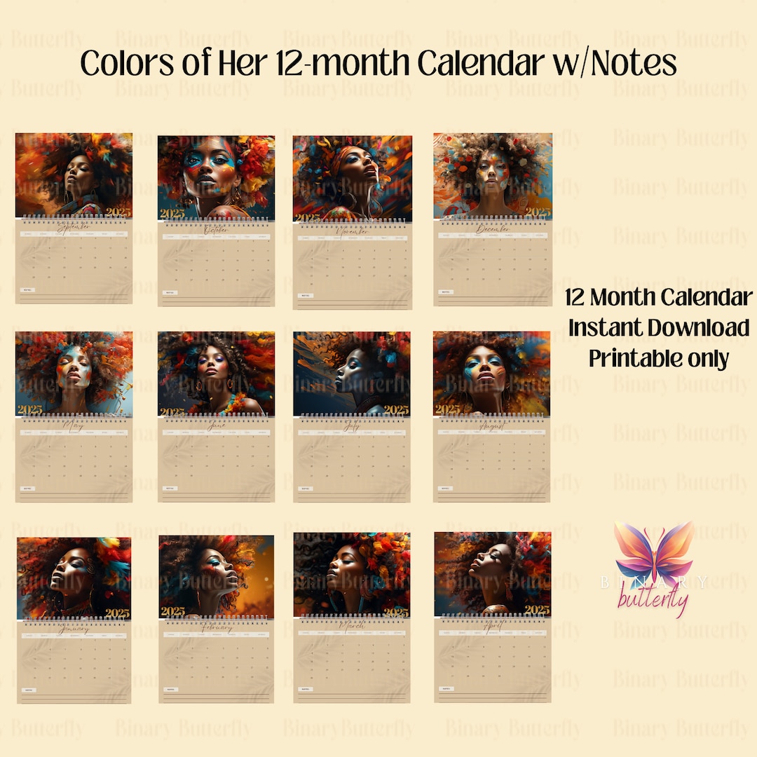Colors of Her 2025 Artful Expressions Calendar: Inspiring 12-month ...