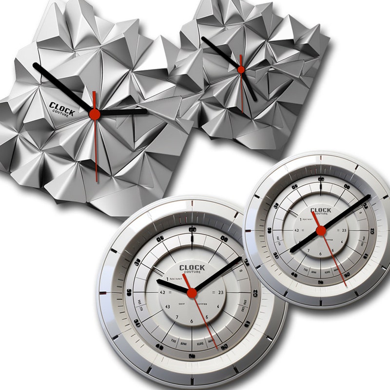 Dual Time Zone Clock - Etsy