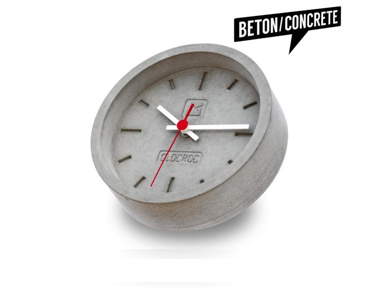 Wall Clock Made of Concrete, Small Concrete Wall Clock, Designer ...