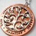Copper Family Name Necklace With Silver Pewter Tree of Life - Etsy