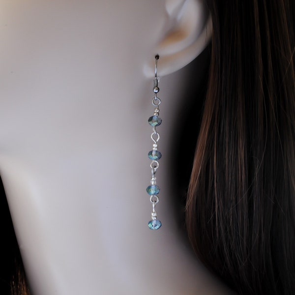 Long Beaded Earrings - Etsy