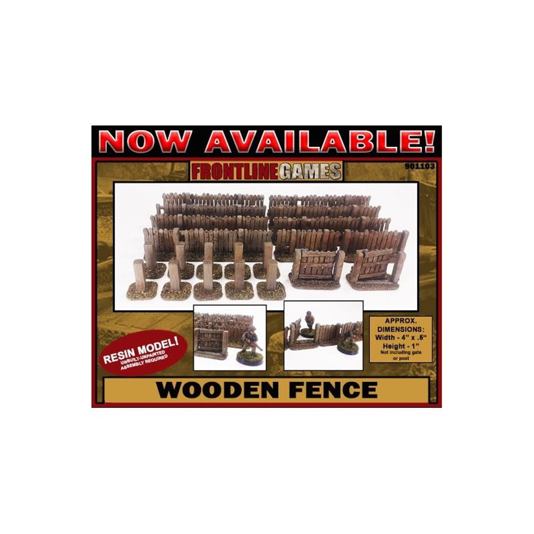 Wooden Fence Resin Set 28mm Terrain - Etsy