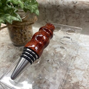 Wine/bottle Stoppers, Lathe-turned-exotic Wood Species: Bloodwood - Etsy