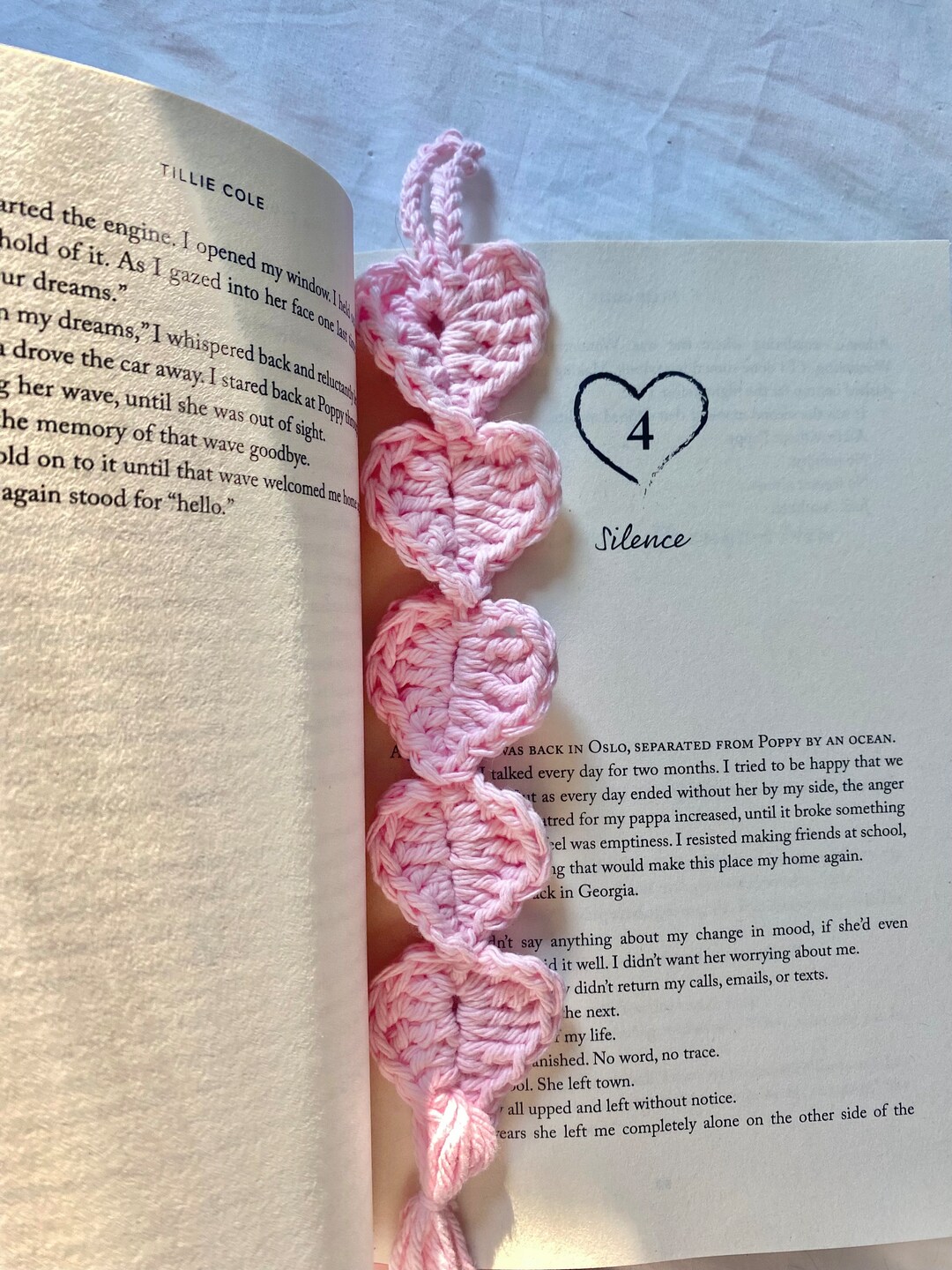 Custom Heart Chain Bookmark | Book Accessory - Etsy