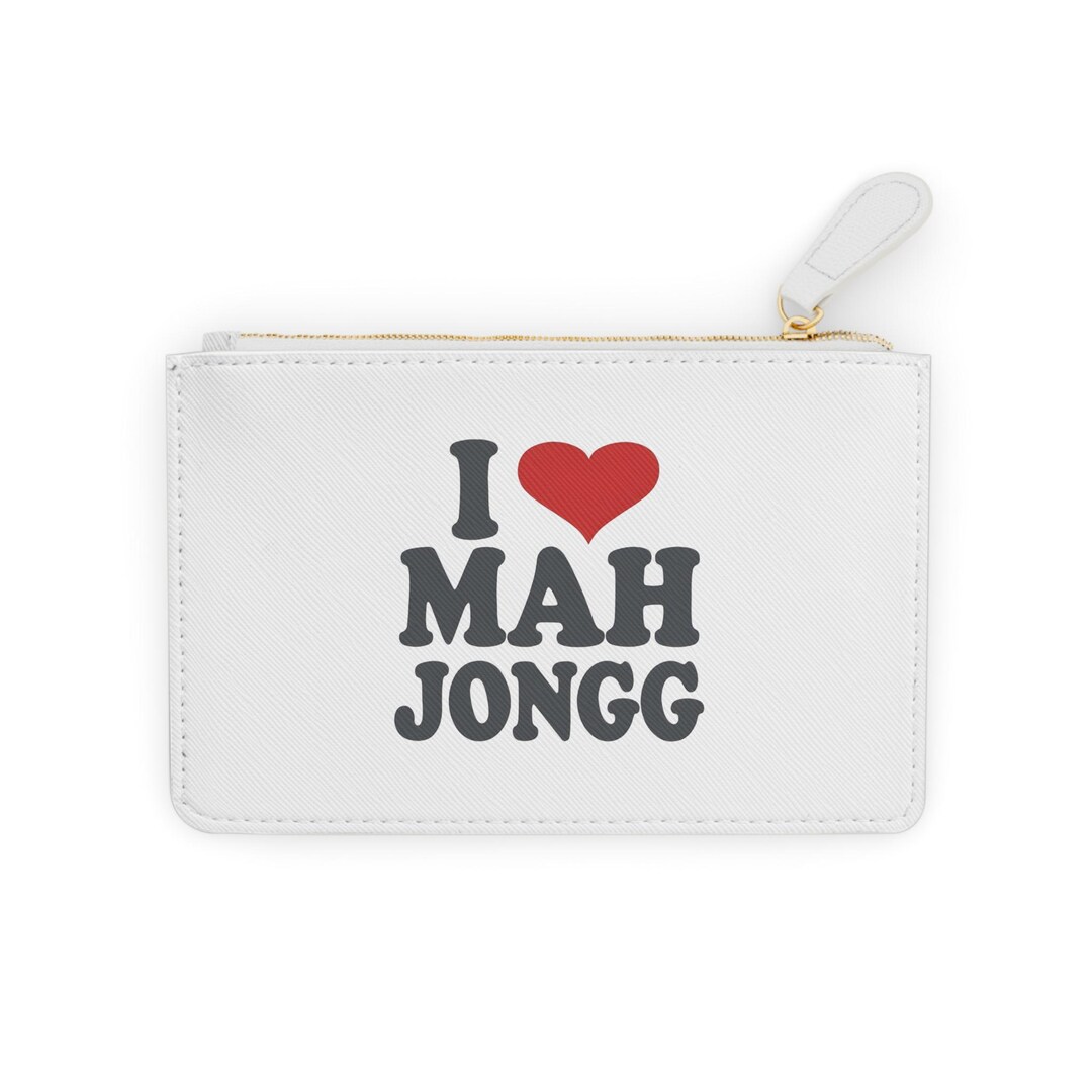 I Love Mah Jongg Mini Clutch Bag, Coin Purse for Game or Tournament ...