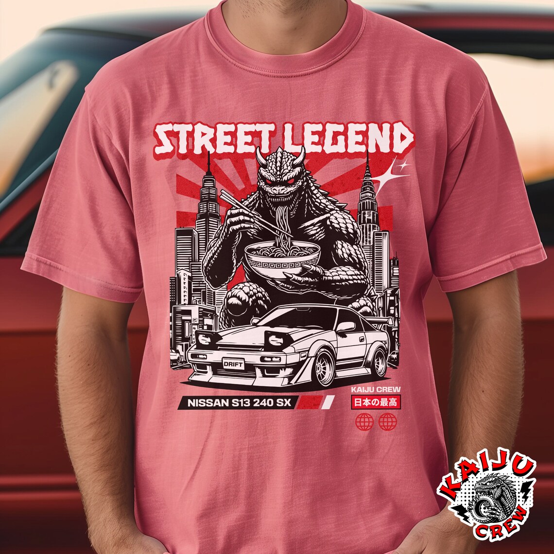 Vintage Nissan S13 240sx Kaiju Ramen Tshirt, Jdm Gift, Car Guy Shirt ...