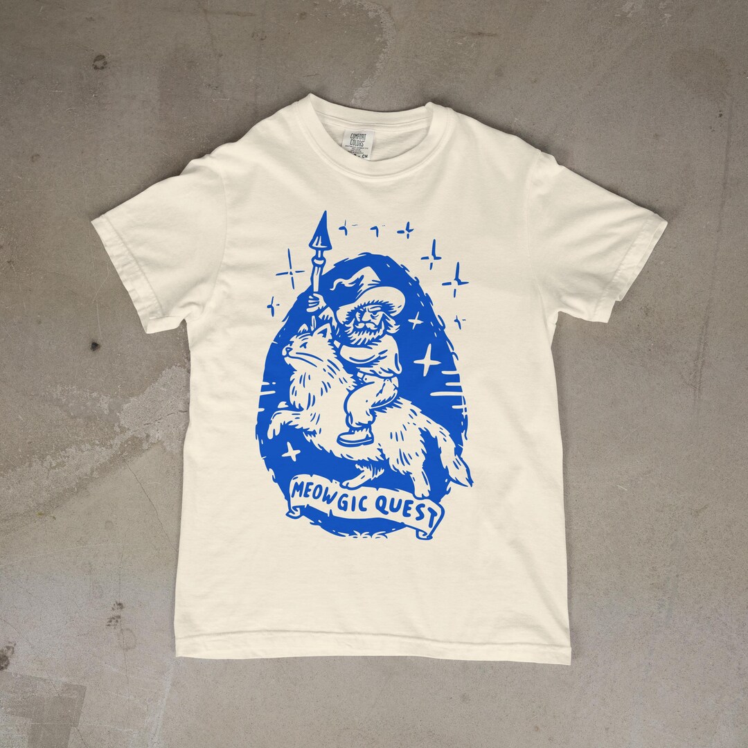 MEOWGIC QUEST 16-bit Video Game Snazzy Unisex Softstyle T-shirt, Wizard ...