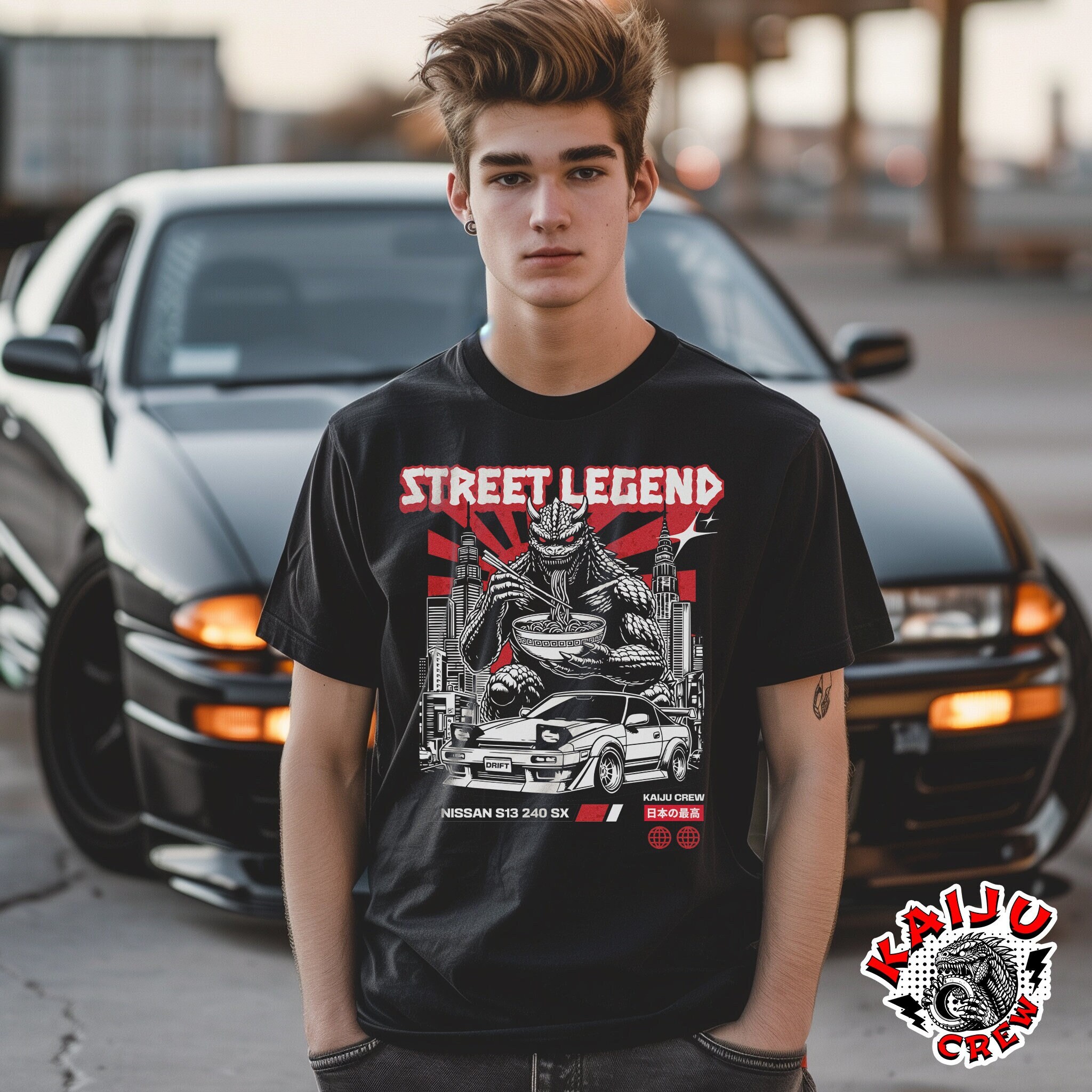 Vintage Nissan S13 240sx Kaiju Ramen Tshirt, Jdm Gift, Car Guy Shirt ...