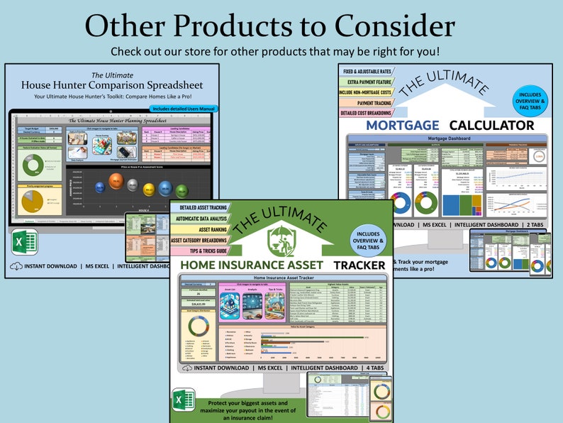 Home Maintenance Tracker Spreadsheet, Excel Home Maintenance Planner ...
