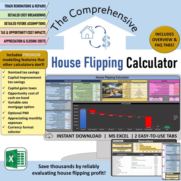 House Flipping Spreadsheet - Etsy