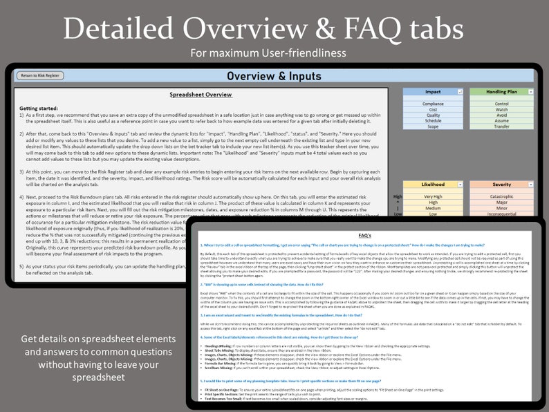 Risk Register Spreadsheet, Assessment Template for Business Risk Management, Excel Risk Matrix ...
