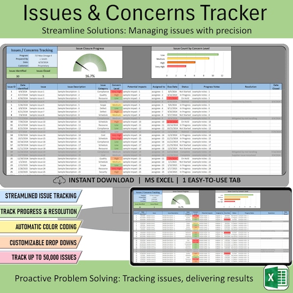 Tissue Tracker Excel Spreadsheet Template Project Tracker Risk ...