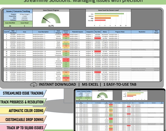 Task Tracker Priority Spreadsheet, to Do List Template, Automatic ...