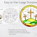 3 Crosses on Calvary, Stained Glass Pattern. Christian DIY Template ...