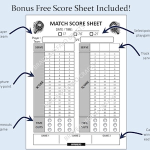 Pickleball Tournament Bracket Template Bundle, Round Robin, Double ...