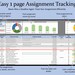 Assignment Tracker Spreadsheet, Excel Student Planner Template, School ...