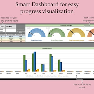 Premium Clinical Hours Tracker Spreadsheet, Excel Licensure Log, Social ...